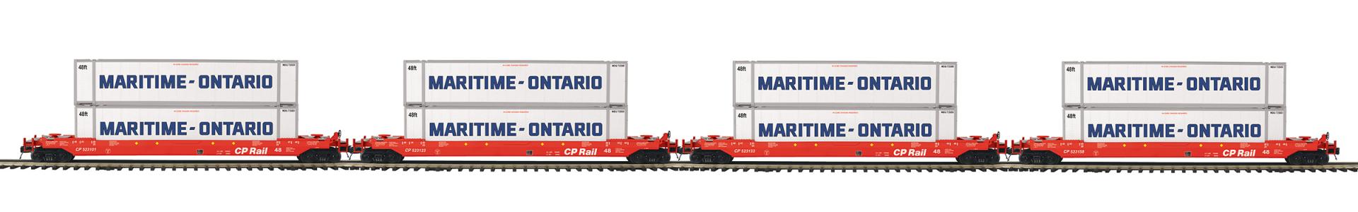 CP Rail O Scale Premier 4-Car Husky Stack Set | MTH Trains