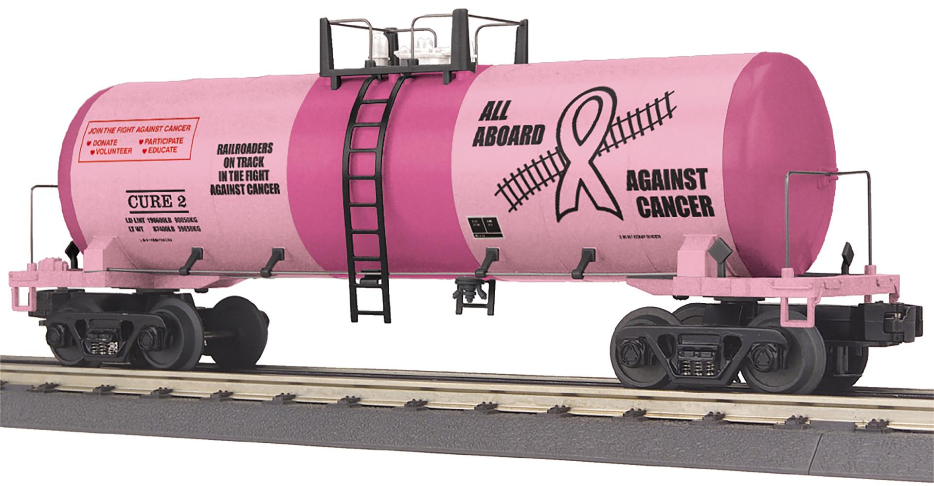 Cancer Awareness O Gauge RailKing Modern Tank Car | MTH Trains