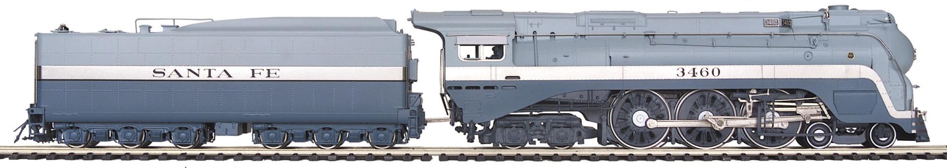 Santa Fe O Scale Premier 4-6-4 Blue Goose Hudson Steam Engine w/Proto ...