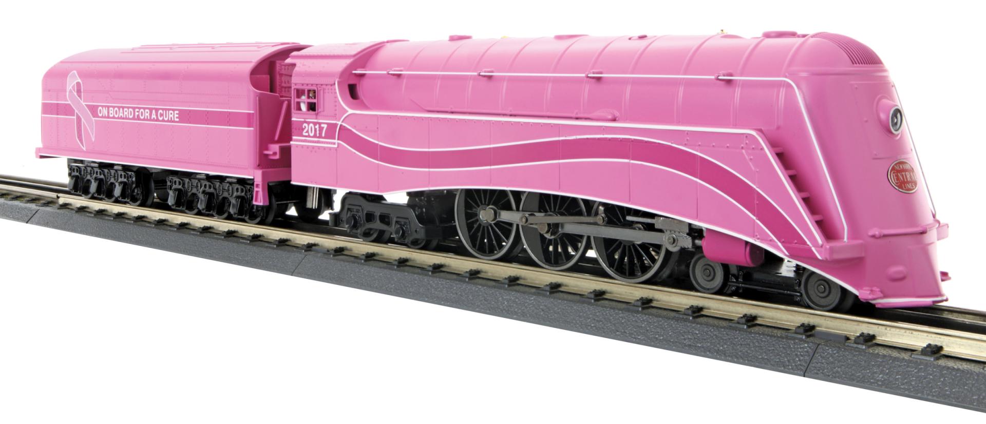 Cancer Awareness O Gauge RailKing 4-6-4 Commodore Hudson Steam Engine w ...
