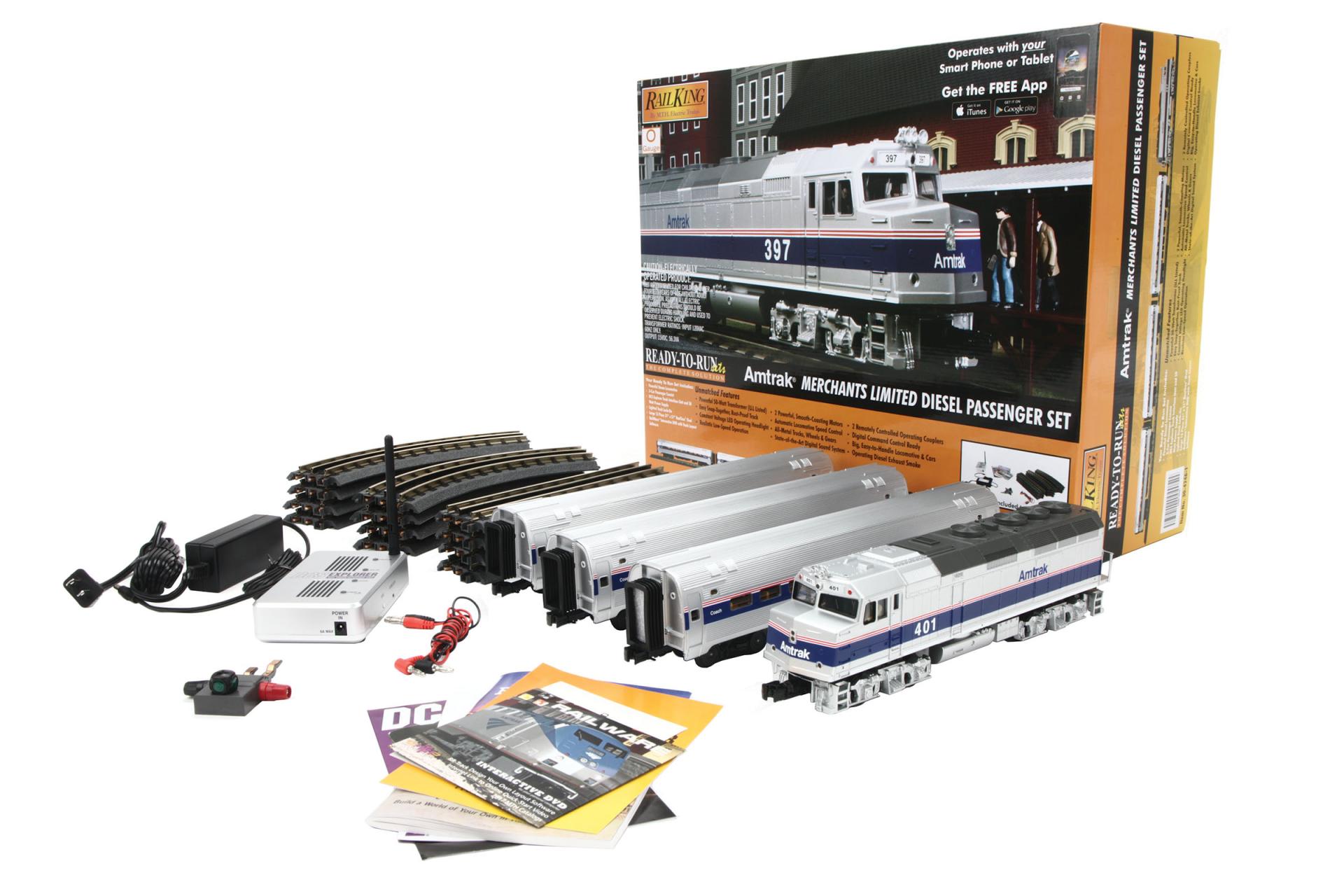 Amtrak O Gauge RailKing F40PH Diesel R-T-R Passenger Train Set w/Proto ...